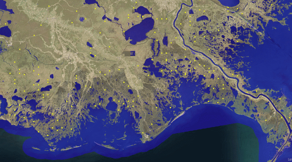 Land Loss Map Cropped - Restore the Mississippi River Delta