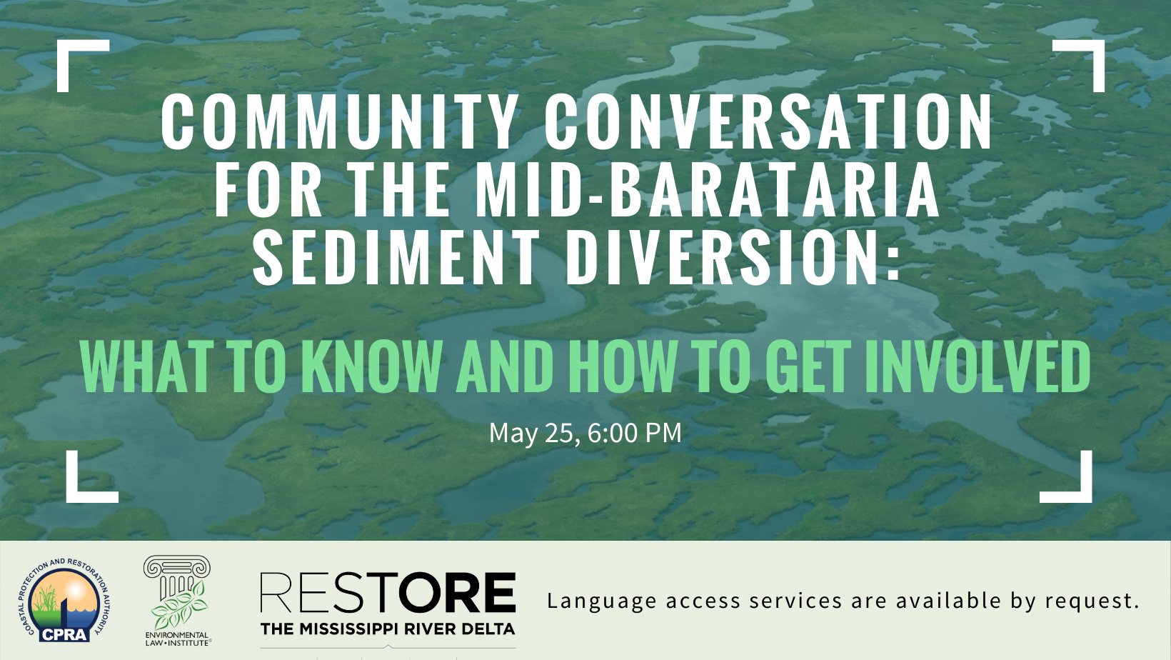 Virtual Meetings to Provide Information and Resources on Mid-Barataria ...