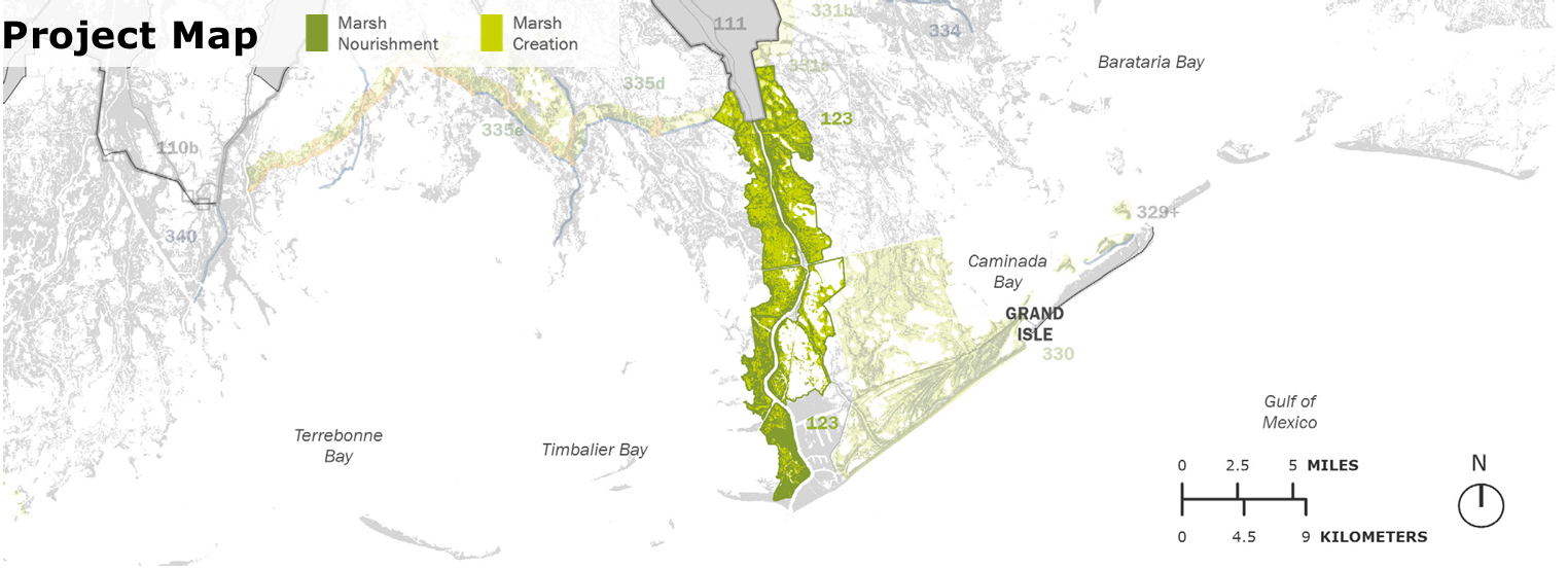 Belle Pass-Golden Meadow Marsh Creation | 2023 Coastal Master Plan