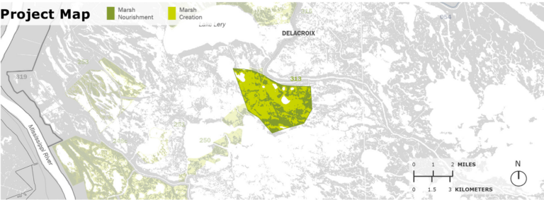 Delacroix Marsh Creation | Coastal Restoration Project