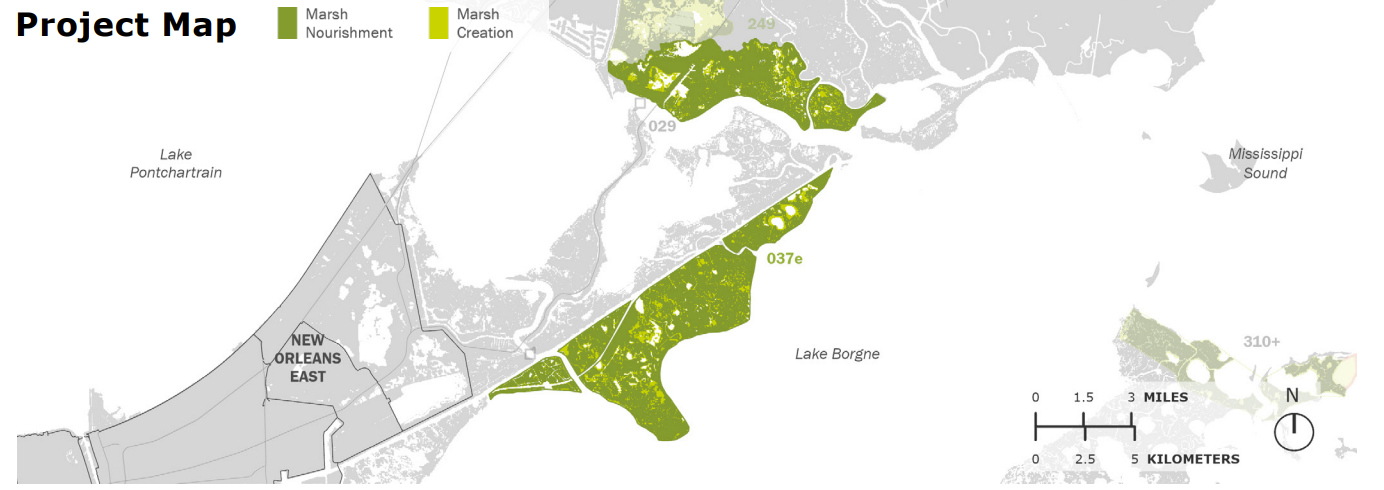 New Orleans East Marsh Creation | Coastal Restoration Project